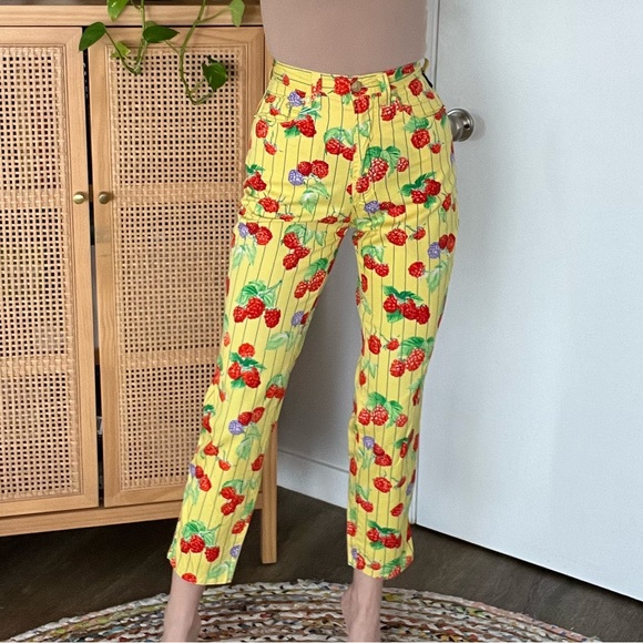 Versace | Pants & Jumpsuits | Rare Vintage Versace Berry Pants | Poshmark